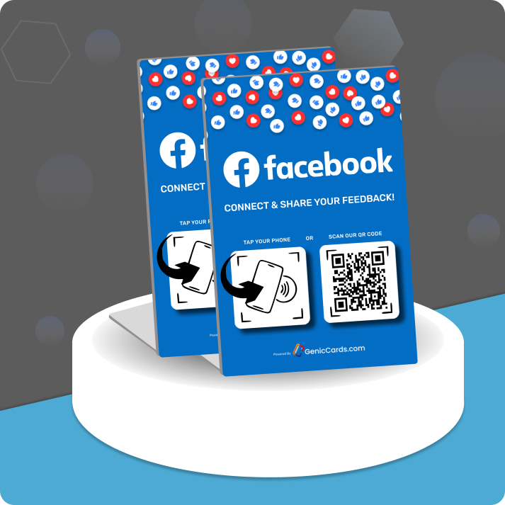 Facebook Review Stand - Genic Cards